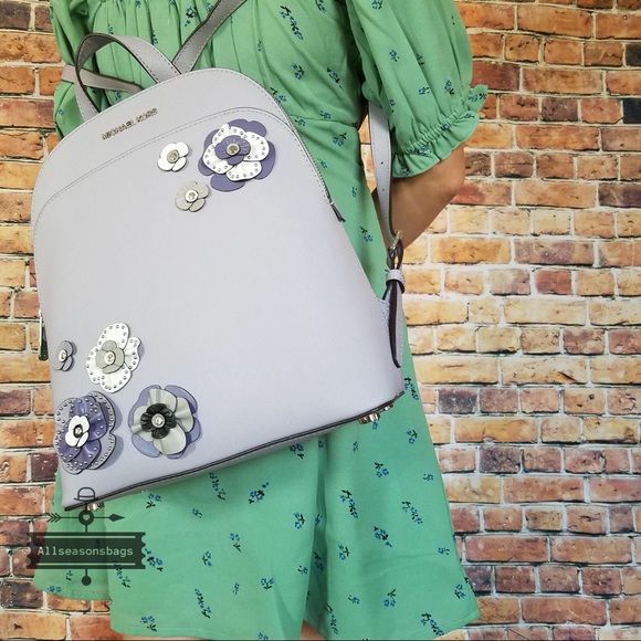Michael Kors | Bags | Michael Kors Emmy Large Backpack Amethyst Leather | Poshmark